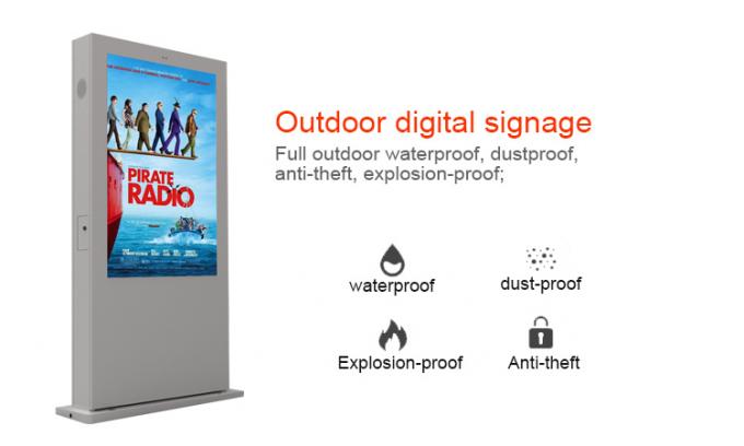 IP65 Outdoor LCD Screen Digital Signage 65 Inch Stand Alone 178° Visual ...