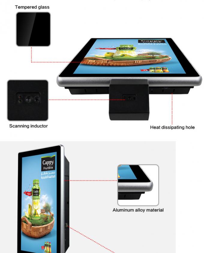 Supermarket Retail Signage Displays Android Wifi LCD Monitor With QR ...