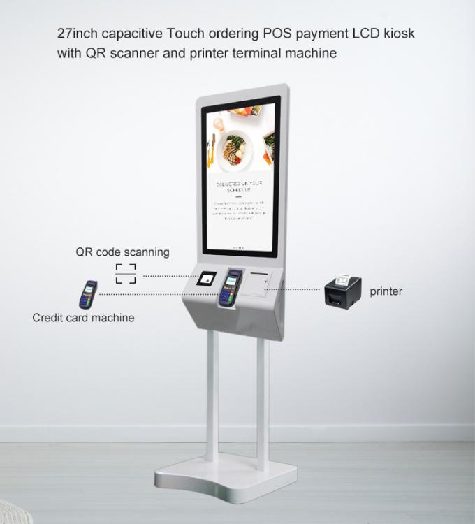 Touch Screen Self Service 300cd 32 Inch Floor Digital Signage