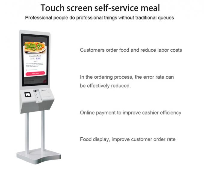 Touch Screen Self Service 300cd 32 Inch Floor Digital Signage
