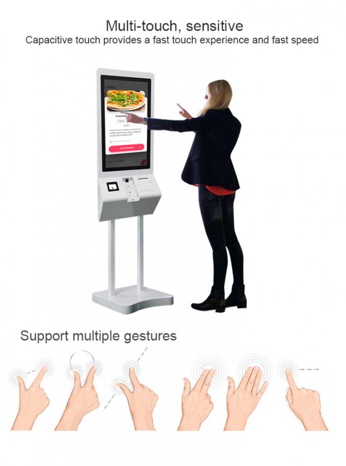 Touch Screen Self Service 300cd 32 Inch Floor Digital Signage