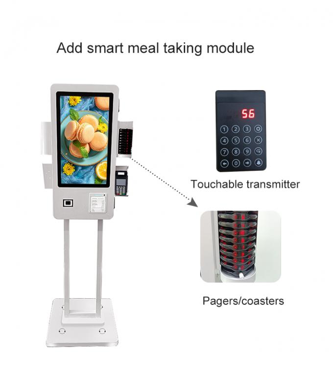 Ordering Payment Kiosk Restaurant 24 Inch Dual Screen On One Floor Stand